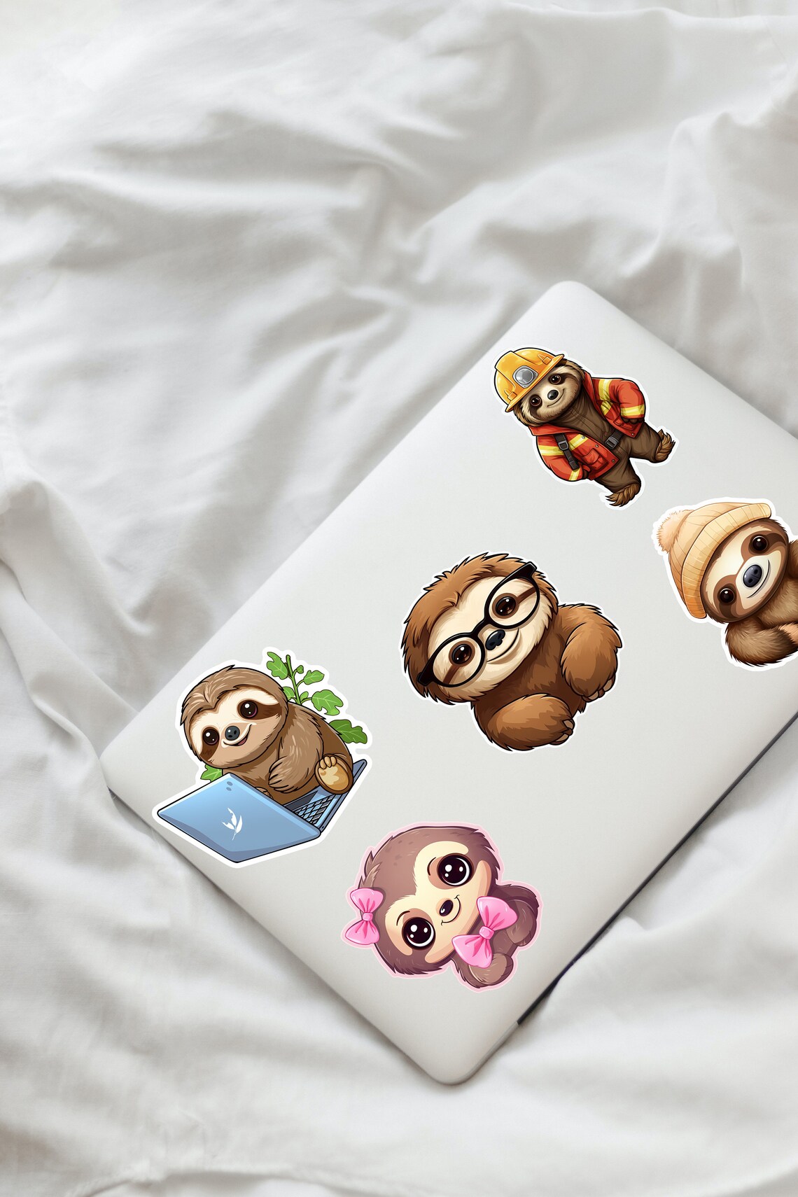 20 Cute Sloth Stickers Digital Stickers of Kawaii Sloths for Tablet ...
