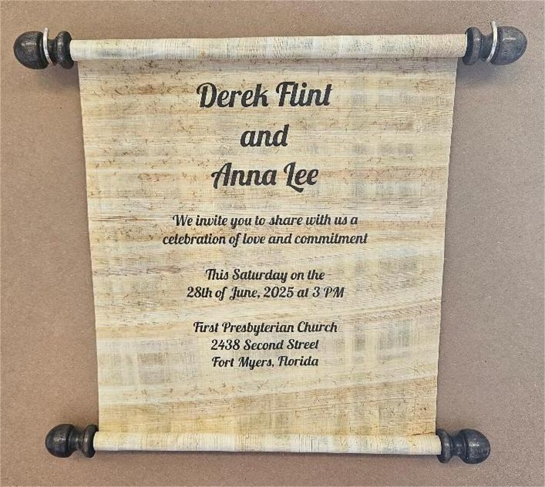 Handmade Papyrus Wedding/event Invitation Scroll - Etsy