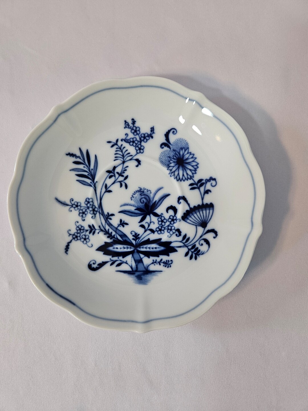 Vintage Bavarian Blue China Dessert Plate - Etsy