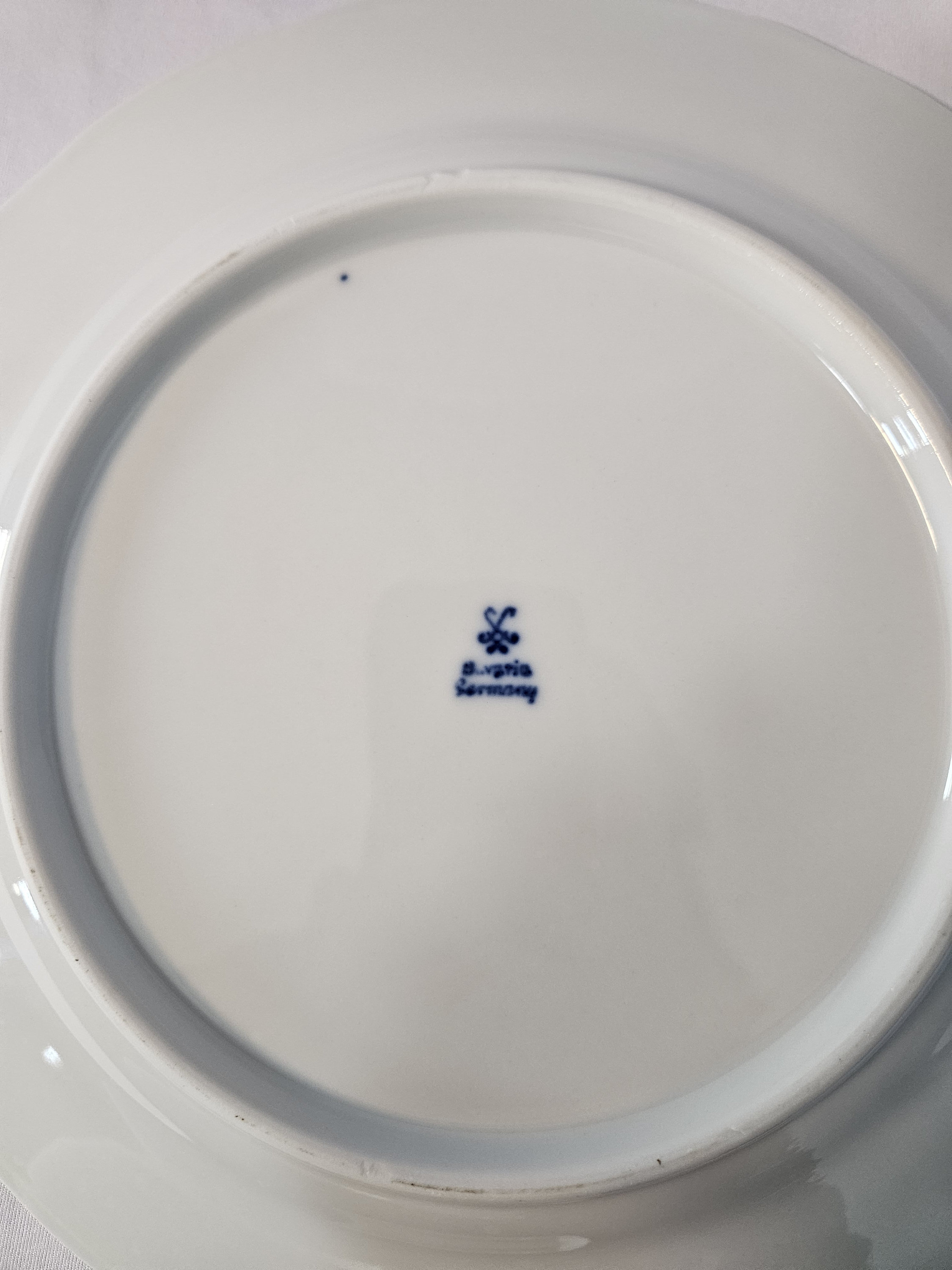 Vintage Bavarian Blue China Dinner Plate - Etsy