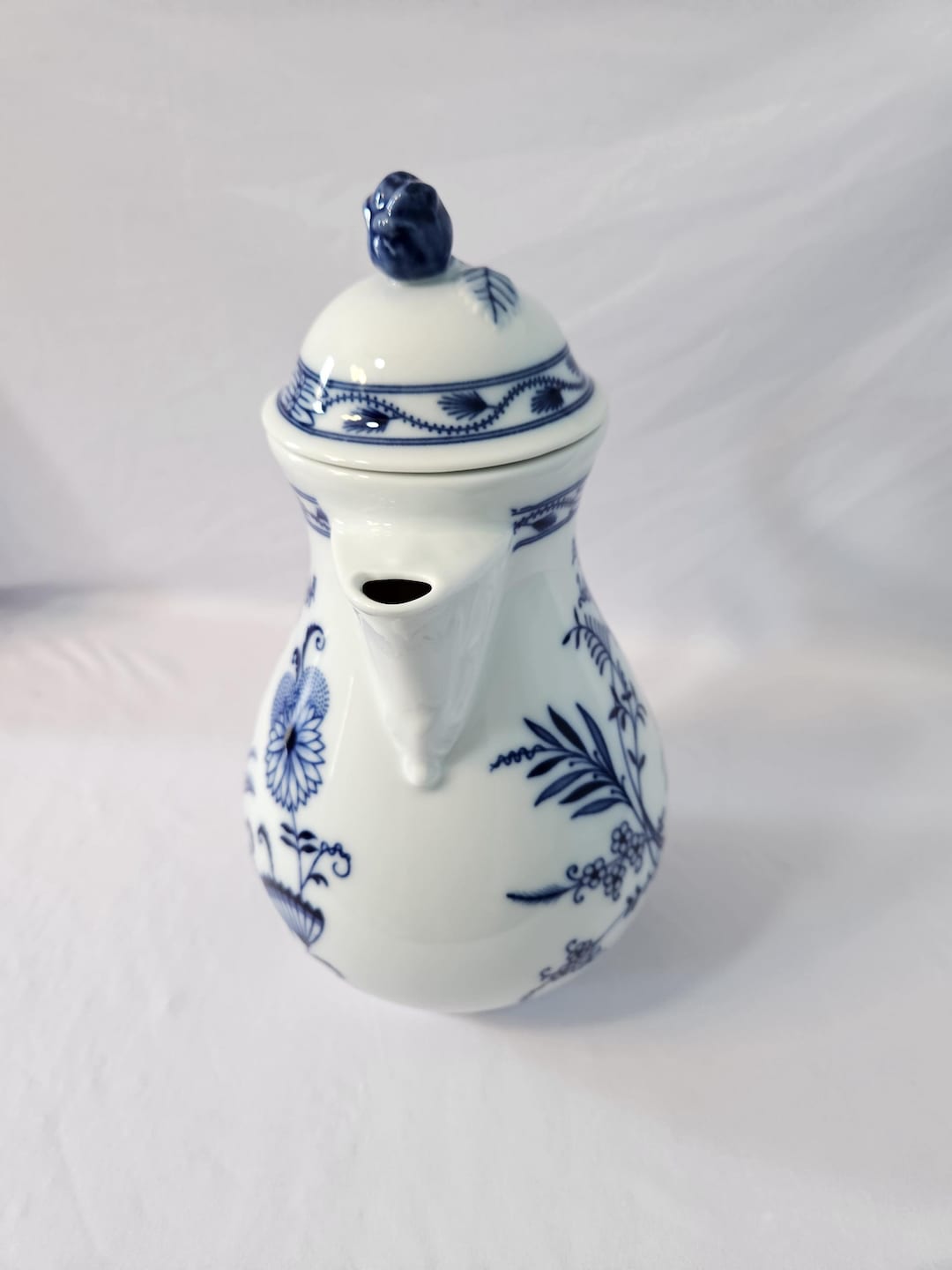 Vintage Bavarian Blue China Coffee Pot With Lid - Etsy