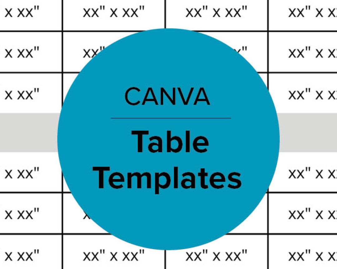 CANVA Table Templates - Etsy