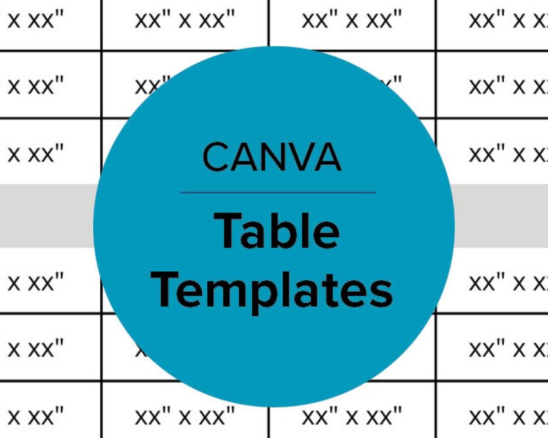 CANVA Table Templates - Etsy