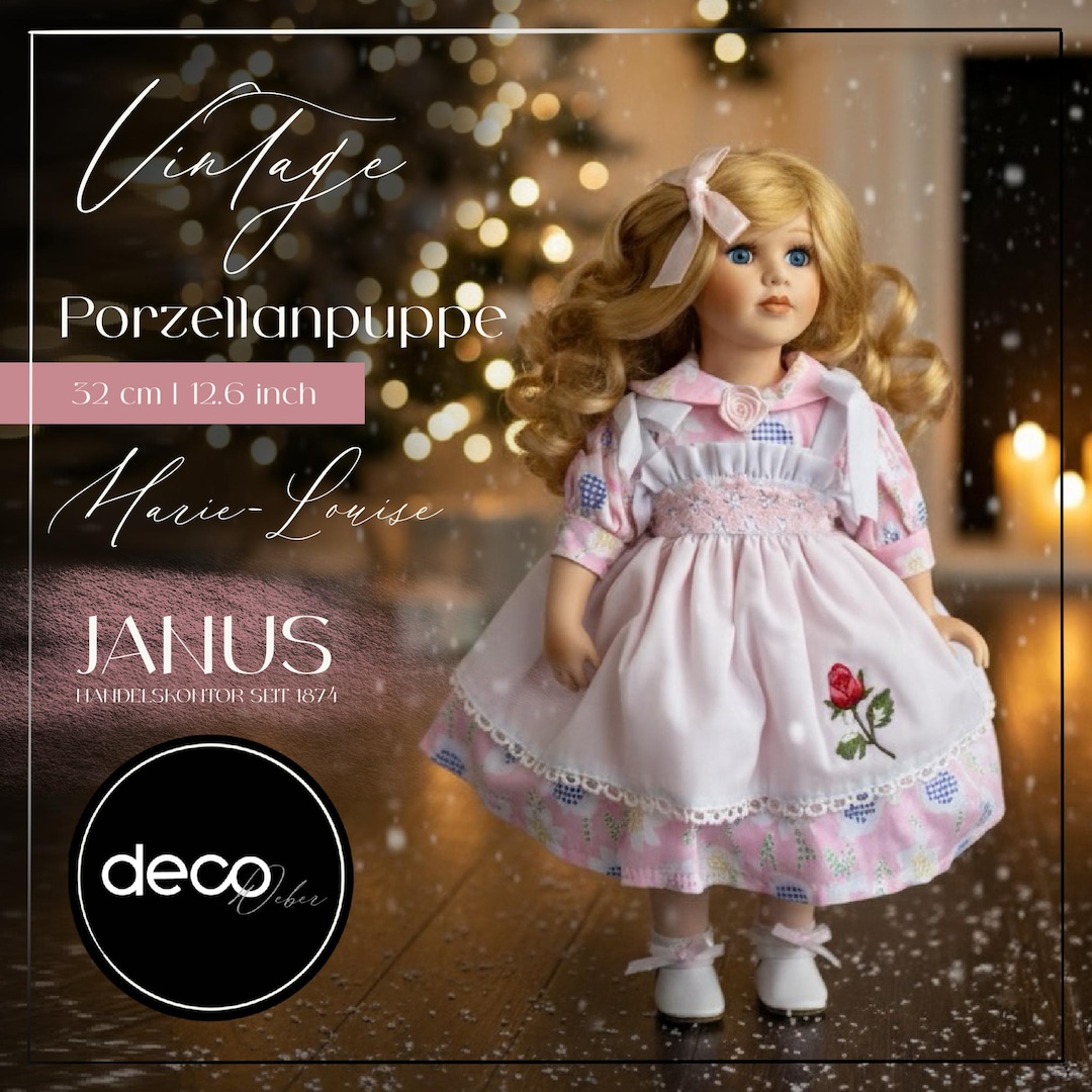 Nostalgic Porcelain Doll Maria-louise 32 Cm JANUS - Etsy