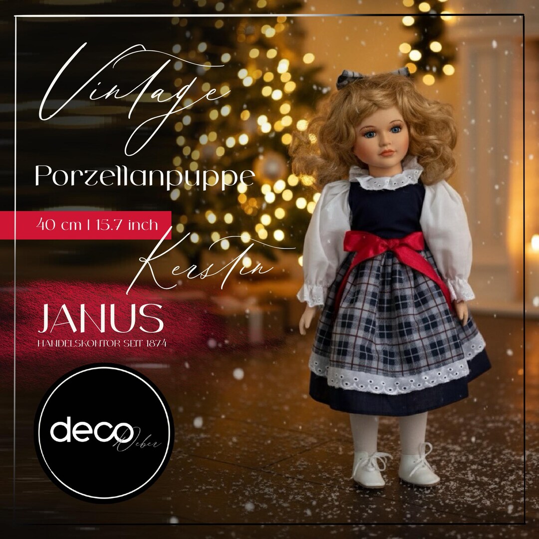Nostalgic Porcelain Doll KERSTIN 40 Cm JANUS - Etsy