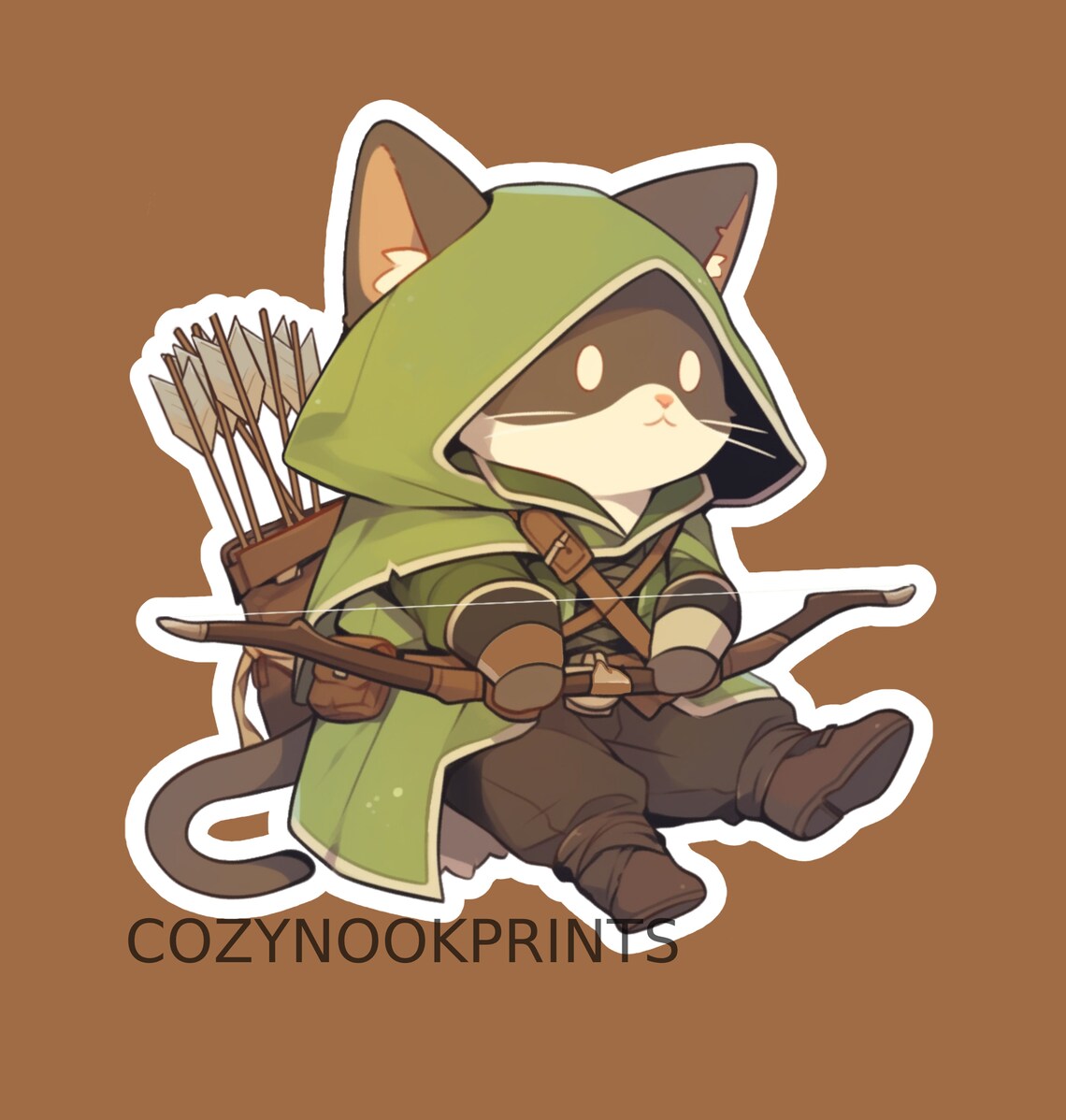 D&D Sticker Ranger Dnd Cat Sticker of Dungeons and Dragons Ranger - Etsy