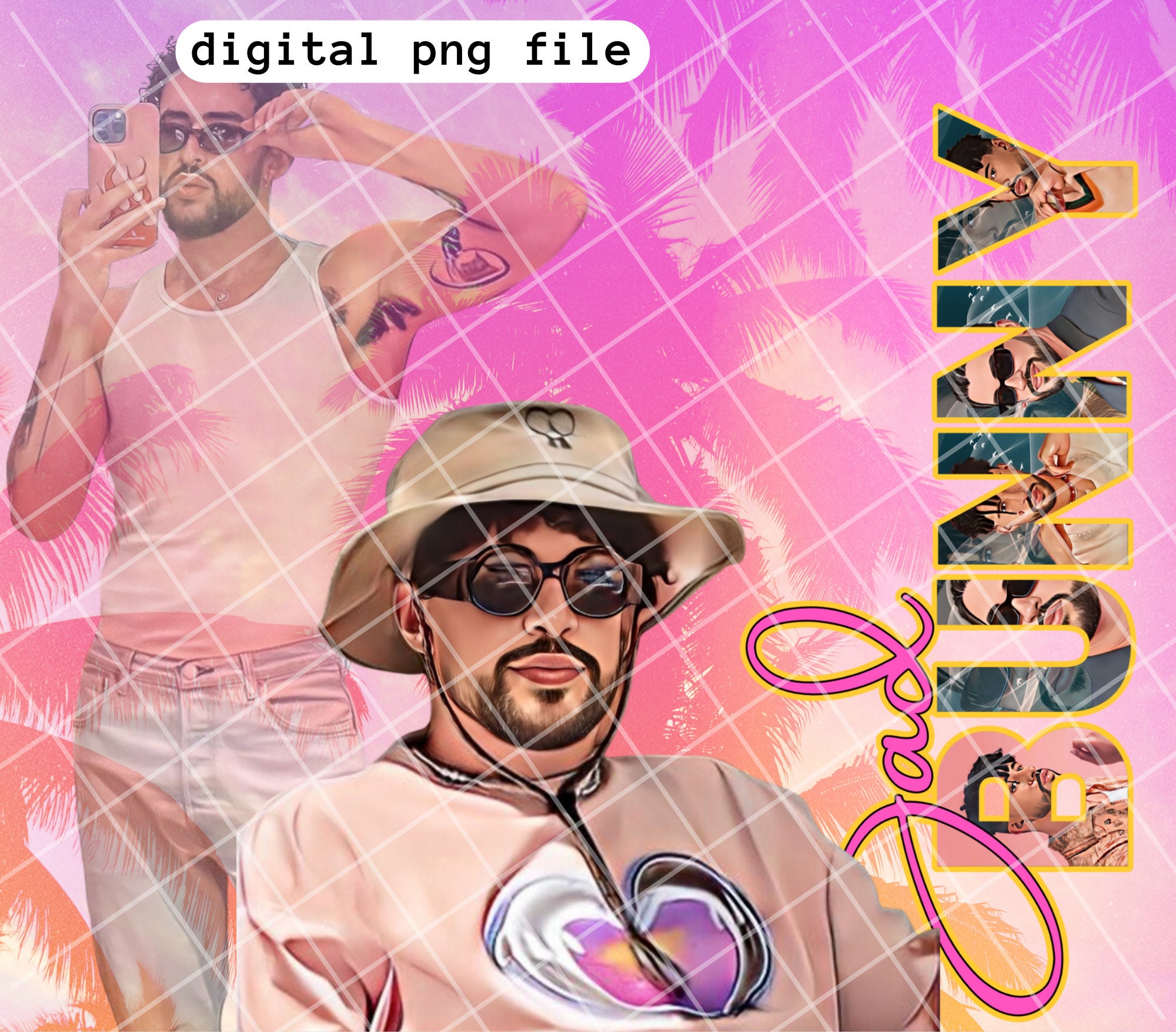 Bad Bunny Summer Design / Benito Verano Digital File Design / Bad Bunny ...