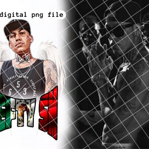 Lefty SM Black and White Digital Png File / Mexican Rapper 20oz ...
