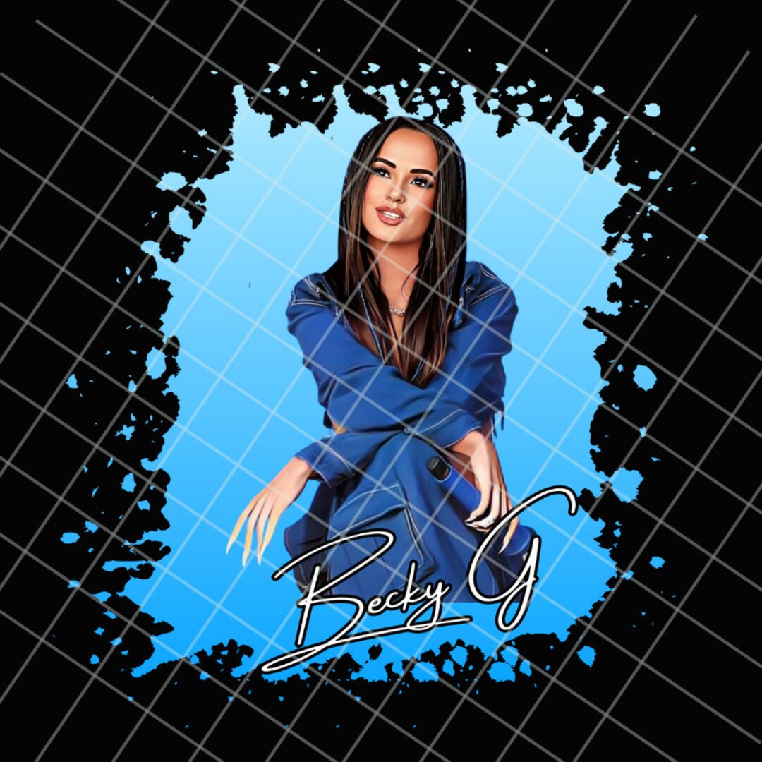 Becky G Blue Digital Png File / Becky G Cartoon Sublimation File / T ...