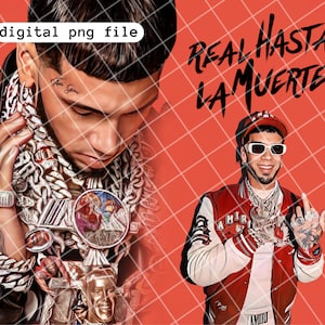 Anuel AA Digital Png File /real Hasta La Muerta Sublimation Tumbler ...