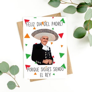 Spanish Father's Day Card Printable Card / Vicente Fernandez Png Card ...