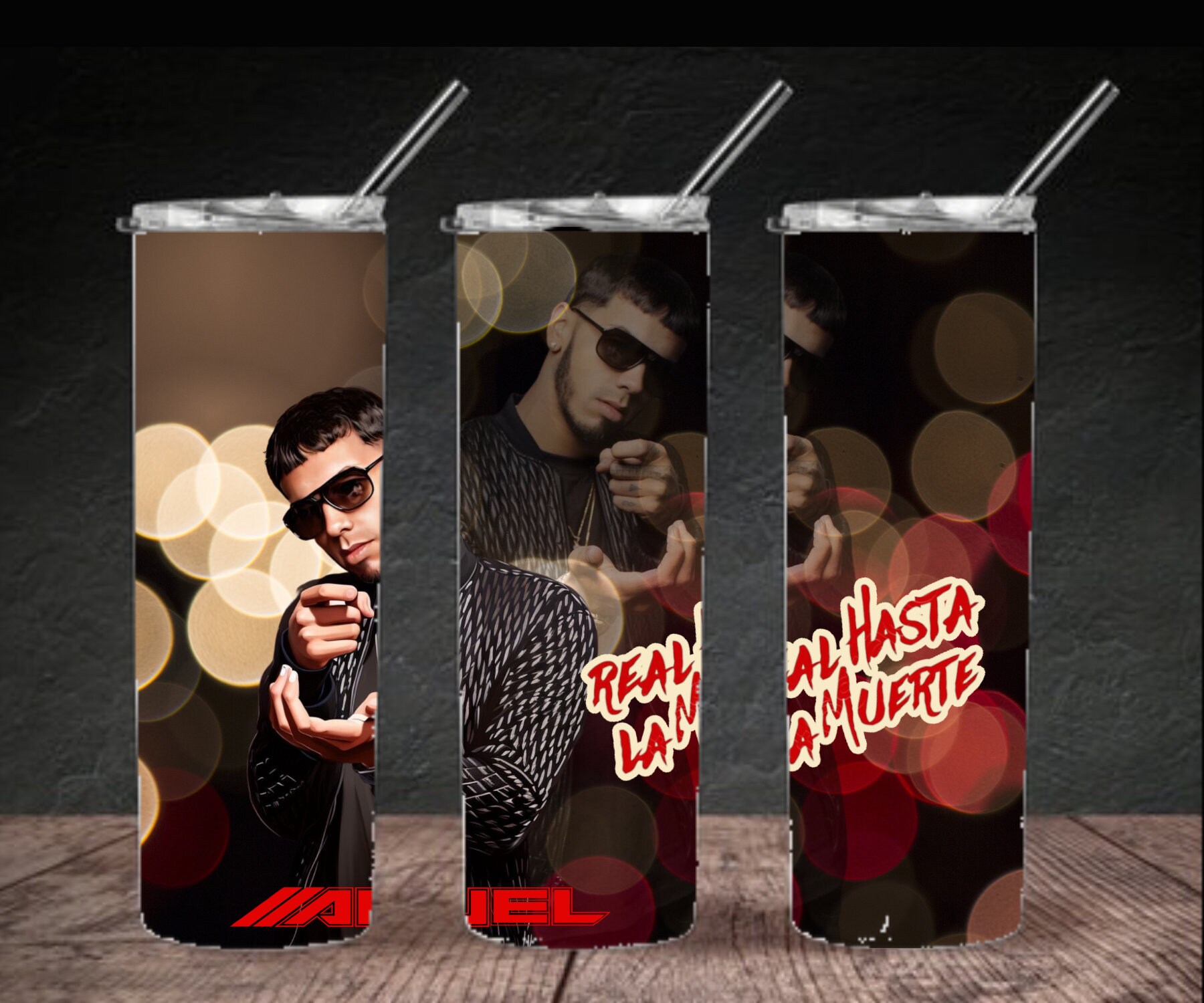 Anuel AA Digital Png File /real Hasta La Muerta Sublimation Tumbler ...
