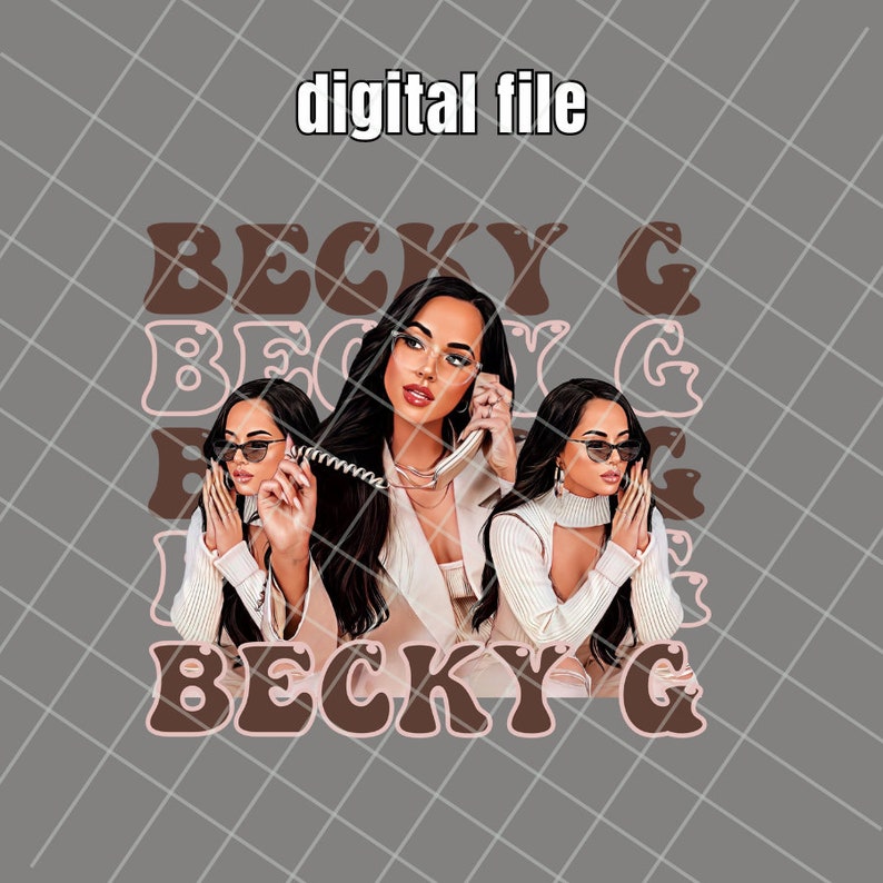 Becky G Brown/ Pink Digital Png File / Becky G Cartoon - Etsy