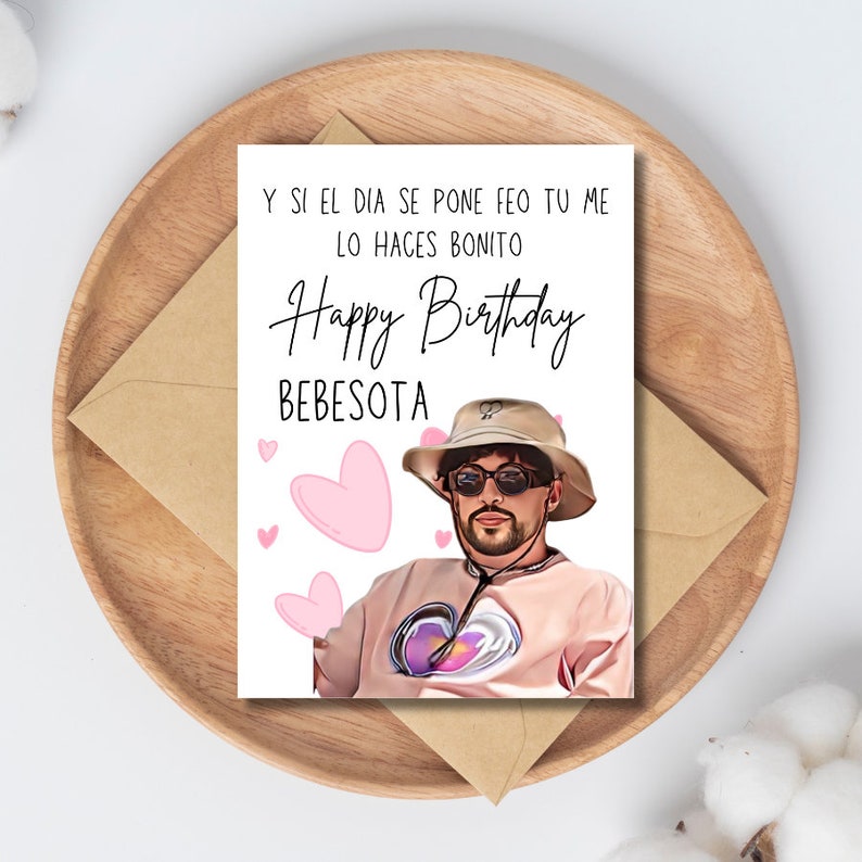Bad Bunny Printable Card / Benito Png Card Design / Bebesota - Etsy