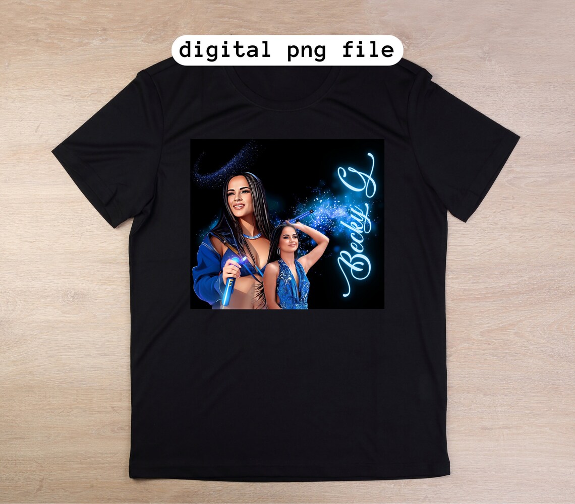 Becky G / Blue & Black Digital Png File / Becky G Sublimation Tumbler ...