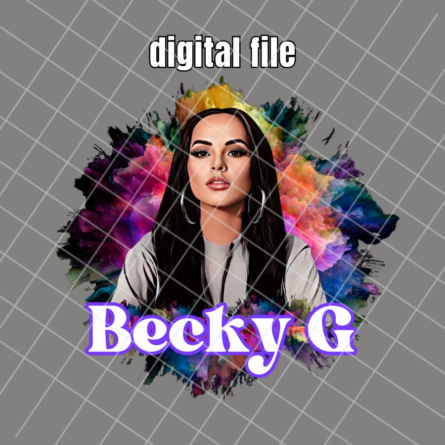 Becky G Colorful Digital Png File / Becky G Cartoon - Etsy