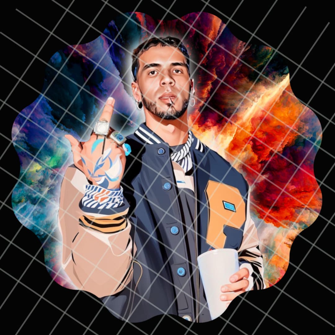 Anuel AA Colorful Png File / Real Hasta La Muerte Sublimation File / T ...