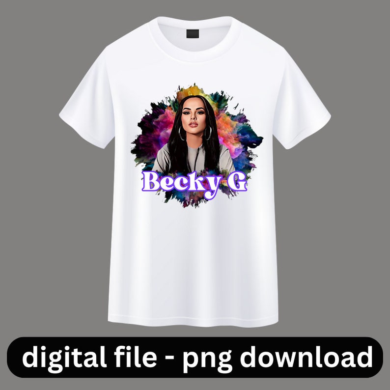 Becky G Colorful Digital Png File / Becky G Cartoon - Etsy