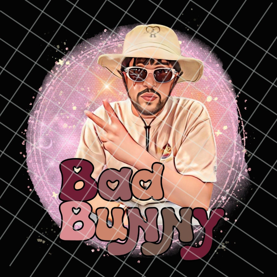 Bad Bunny Tan / Pink Digital Png File / Bad Bunny Cartoon Sublimation ...