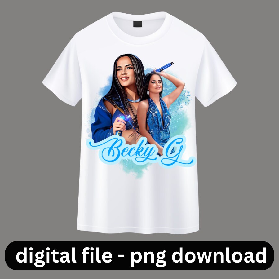 Becky G Blue Digital Png File / Becky G Cartoon Sublimation - Etsy