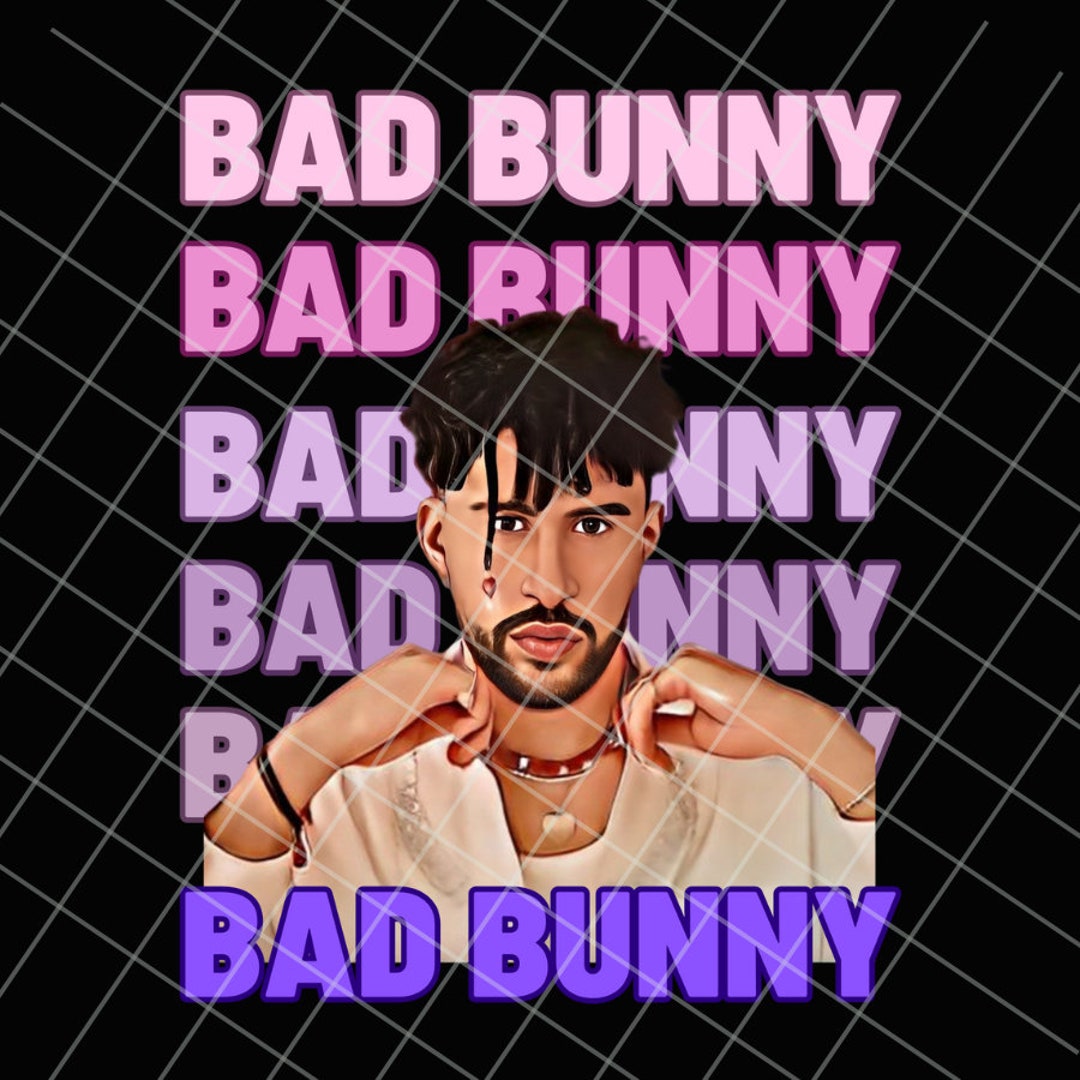 Bad Bunny Digital Png File / Bad Bunny Cartoon Sublimation File / T ...
