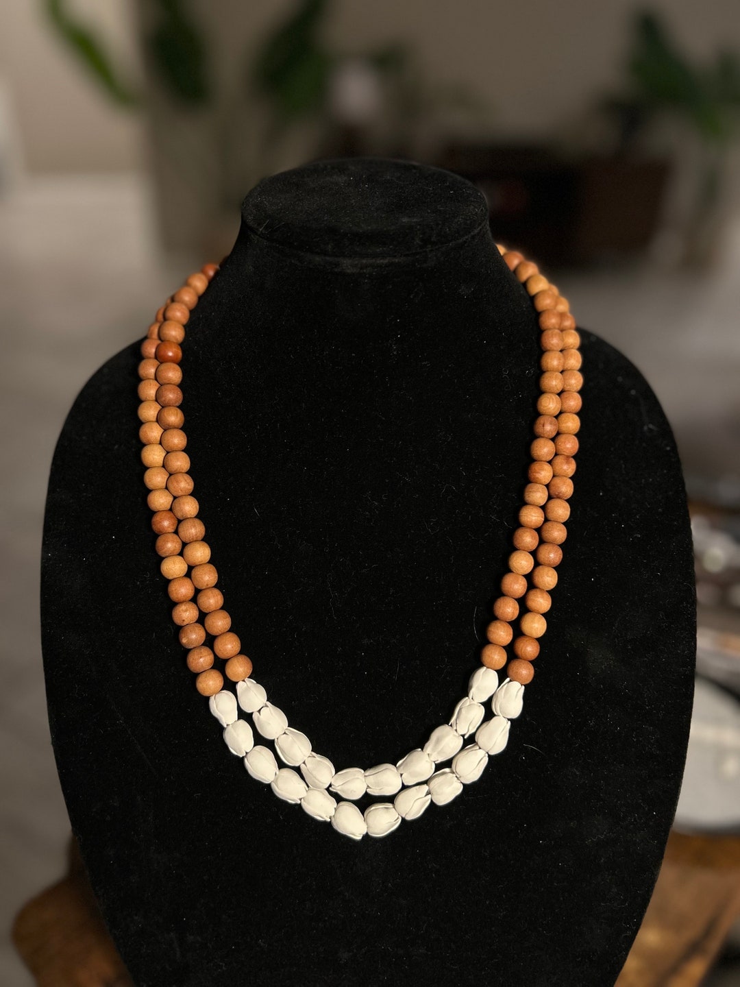 Pikake and ‘iliahi Necklace. 2 Separate Strands- Joined Together at ...