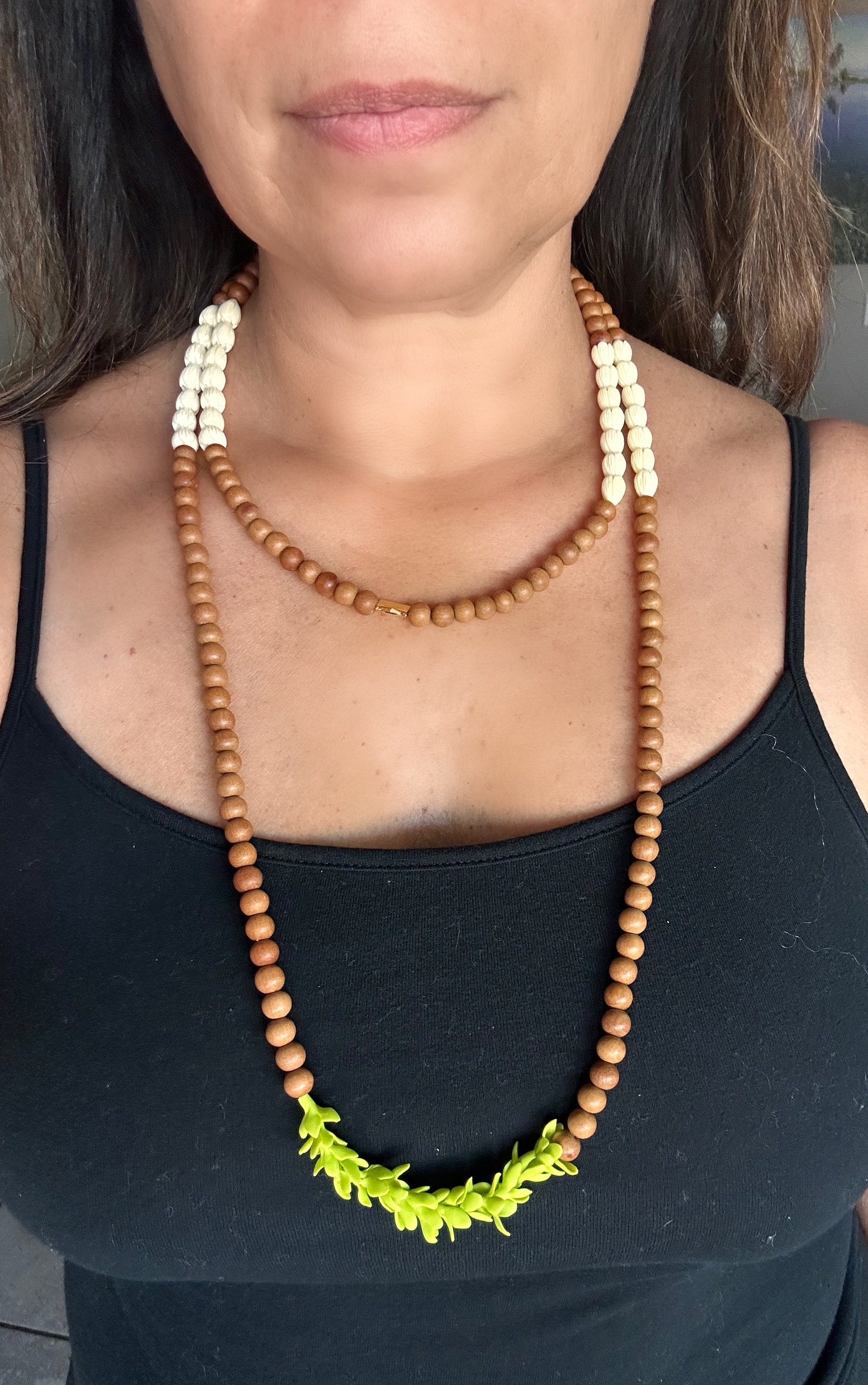 Long Pakalana/iliahi/pikake Necklace - Etsy