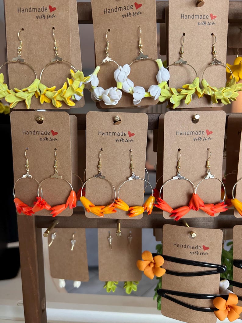 Pendientes de aro Pikake - Etsy España