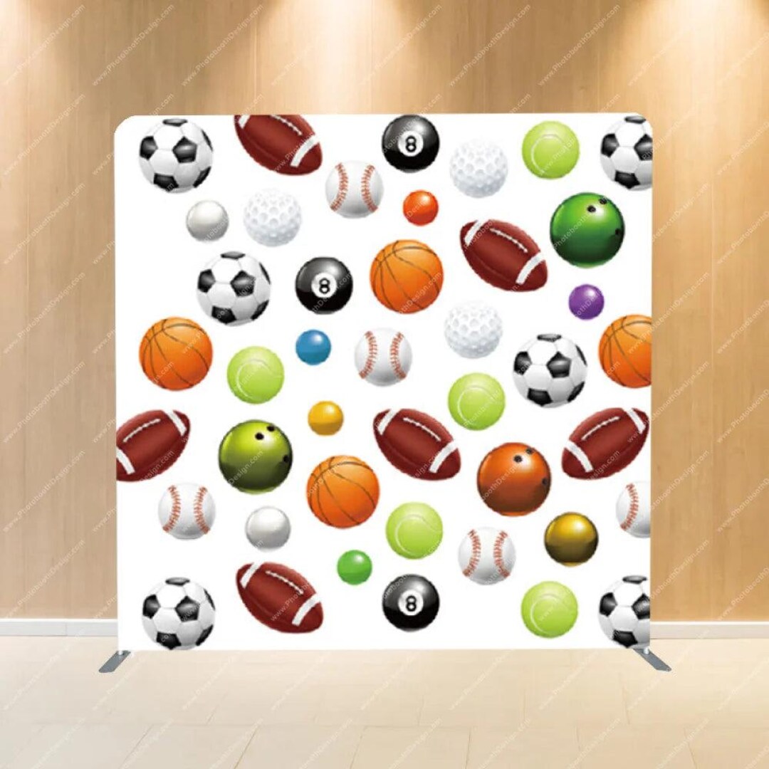 Sports Fanatic - Pillow Cover Backdrop Photobooth Tension Fabric Pillow ...