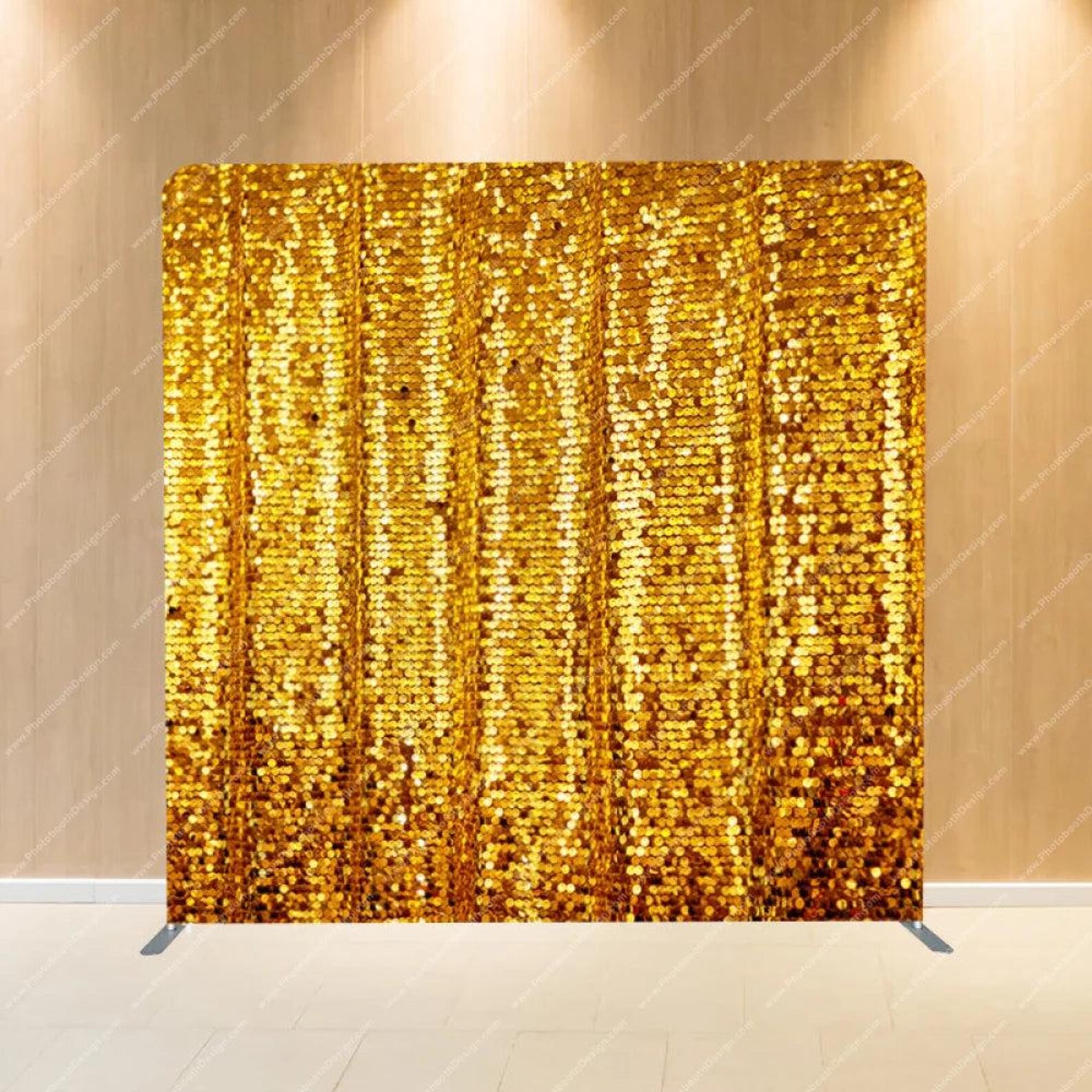 Gold Shimmer Sequin - Pillow Cover Backdrop Photobooth Tension Fabric ...