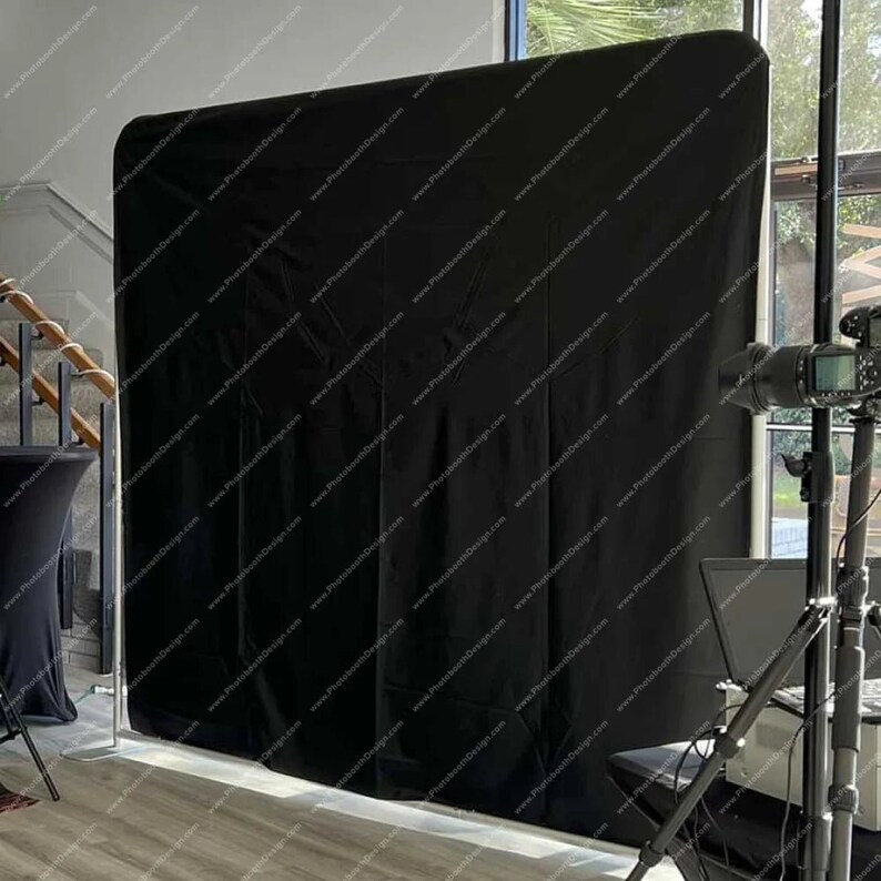 Photobooth Blackout Backdrop for Tension Fabric Pillow Backdrop 8x8ft ...