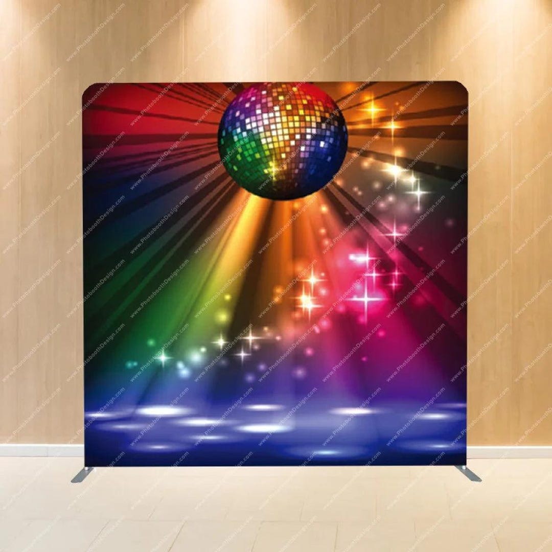 Disco Fever Spectrum - Pillow Cover Backdrop Photobooth Tension Fabric ...