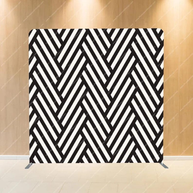 Chevron Classic Contrast - Pillow Cover Backdrop Photobooth Tension ...