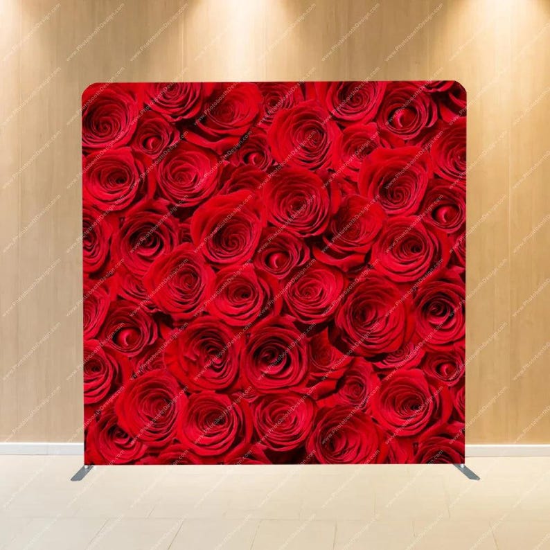 Large Red Roses - Pillow Cover Backdrop Photobooth Tension Fabric ...