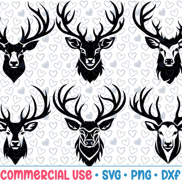 Deer Head Svg - Etsy