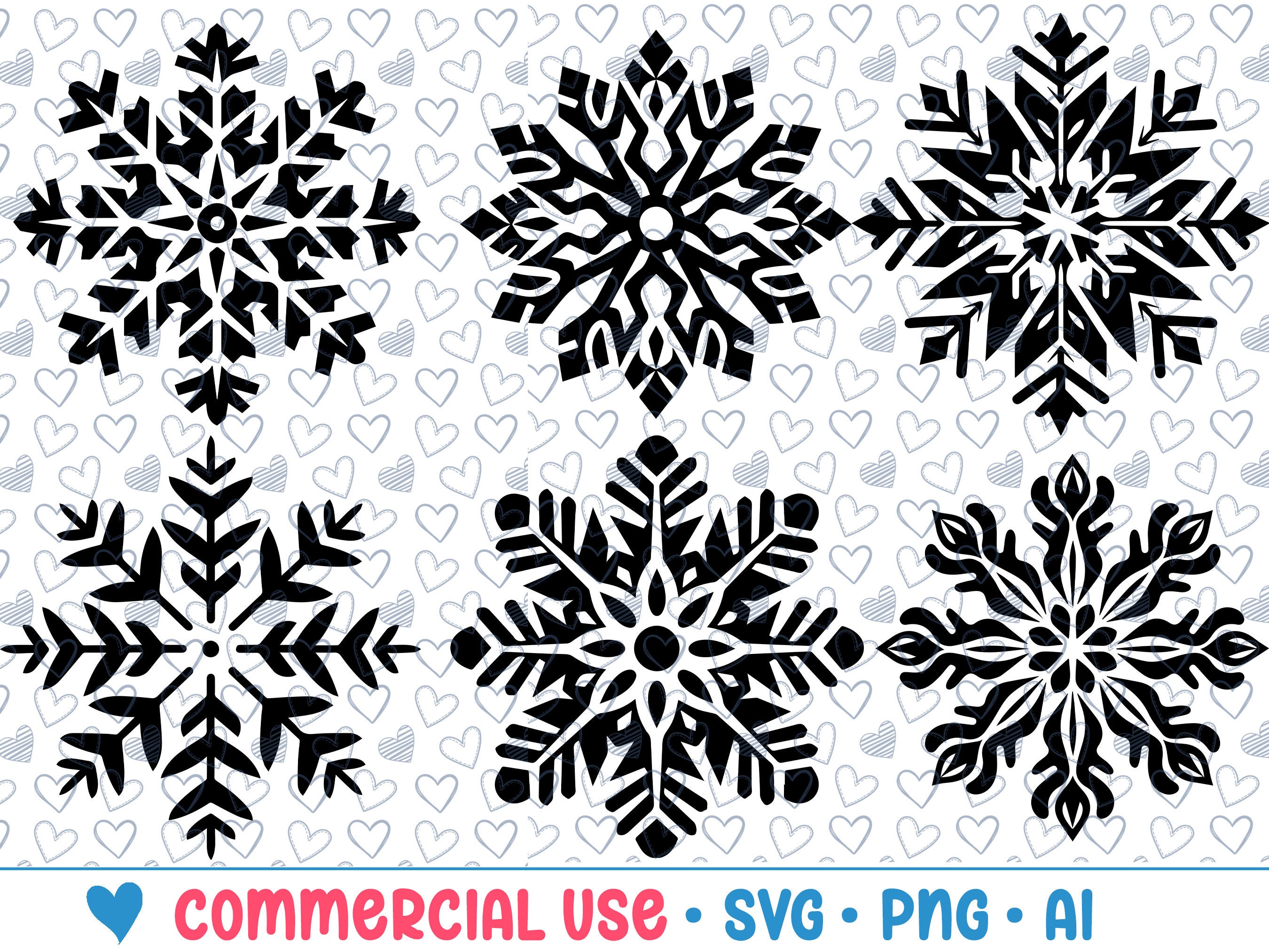 12 Snowflake SVG Bundle,snowflake Silhouette, Png,vector,commercial Use ...