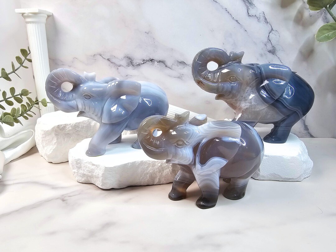 YOU PICK Agate Elephant|banded Agate|crystal Decoration|crystalgifts ...