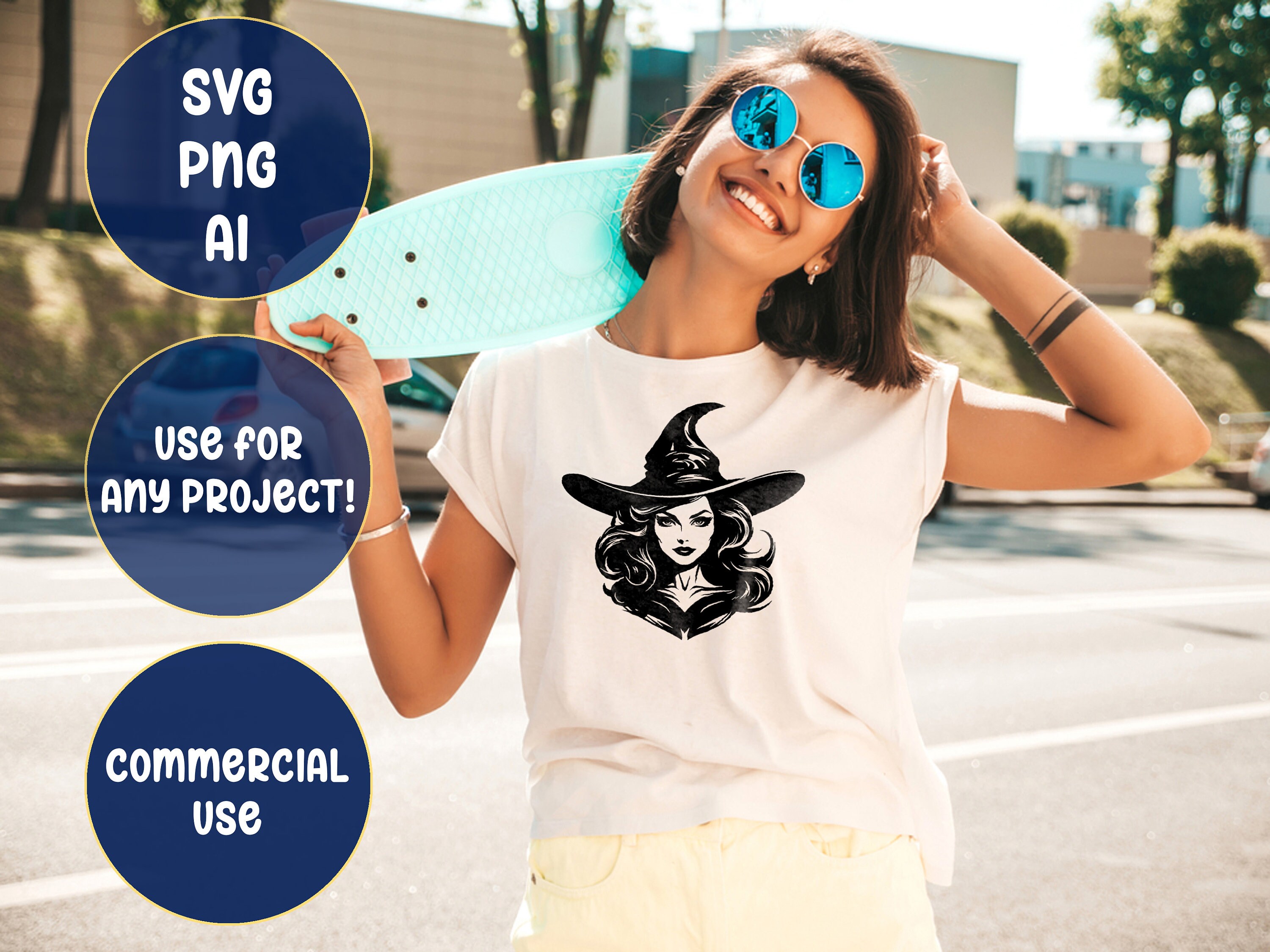 6 Witch SVG Bundle, Witch Silhouette, Png,vector, Commercial Use ...