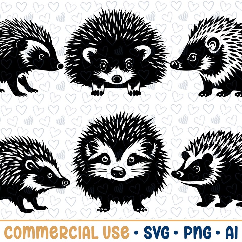 Hedgehog Silhouette - Etsy