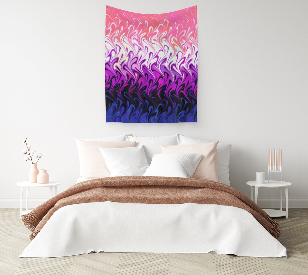 Trippy Squiggly Wavy Groovy Psychedelic Funky Abstract Genderfluid ...