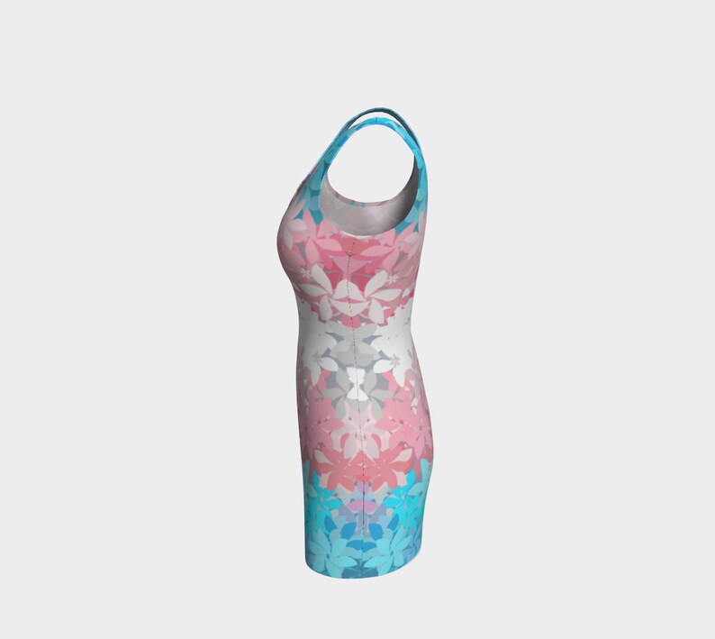 Abstract Floral Trans Pride Flag Polyester Bodycon Dress - Etsy