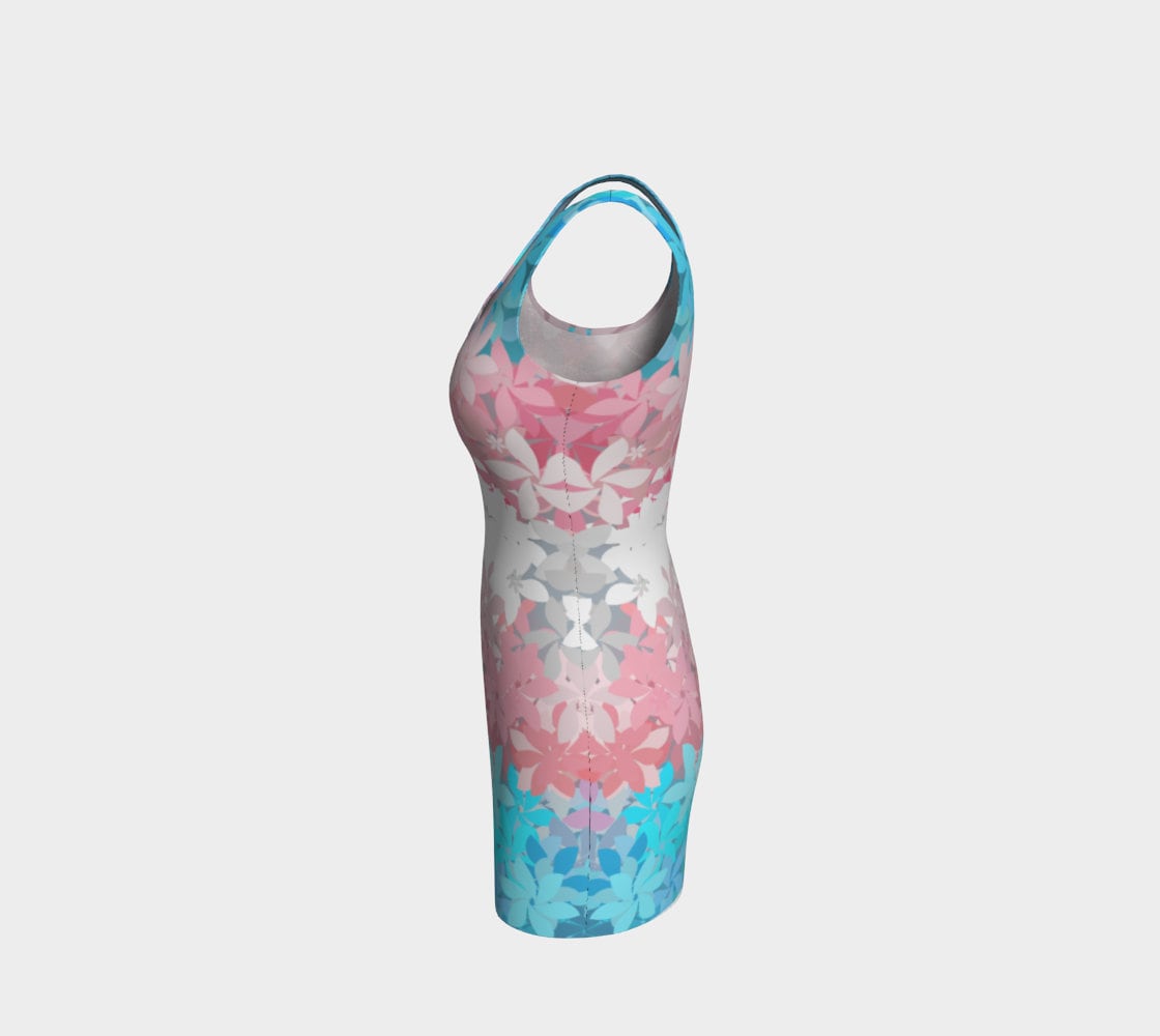Abstract Floral Trans Pride Flag Polyester Bodycon Dress - Etsy