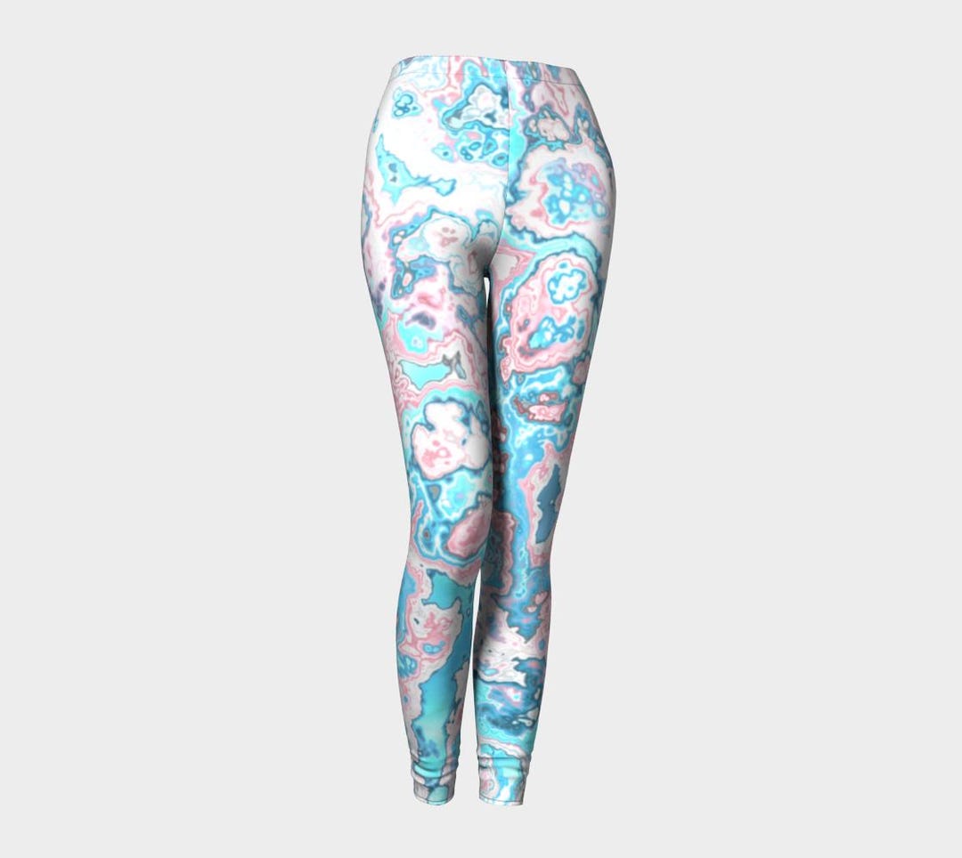 Subtle Trans Pride Flag Boho Groovy Abstract Marble Pattern Polyester ...