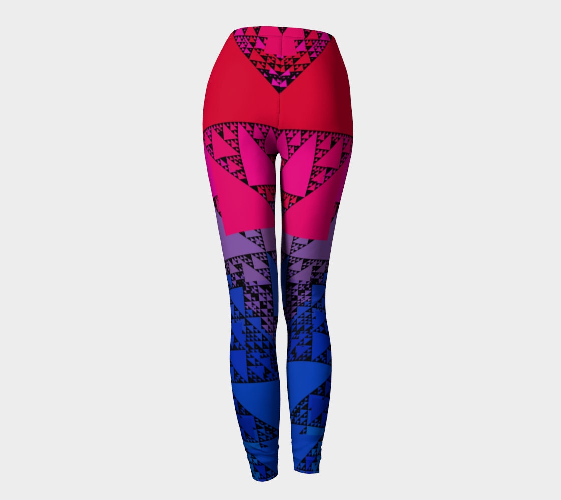 Funky Geometric Sierpinski Triangle Fractal Abstract Bi Pride Flag ...