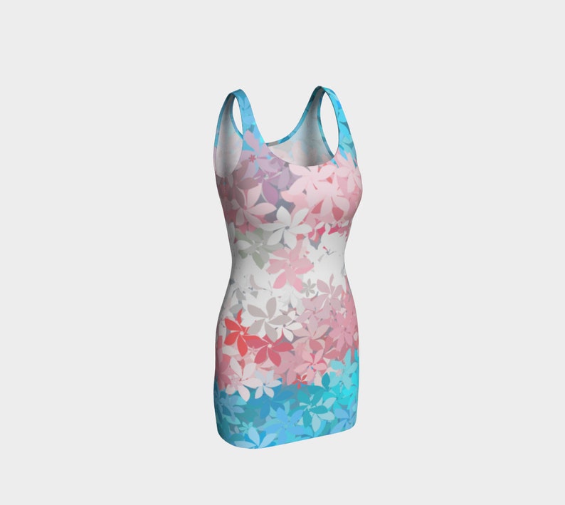 Abstract Floral Trans Pride Flag Polyester Bodycon Dress - Etsy