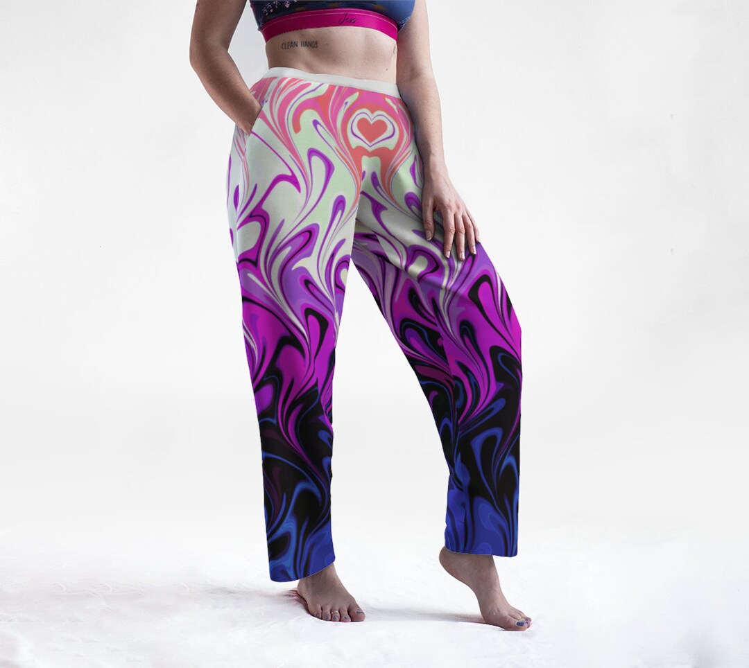 Trippy Squiggly Wavy Groovy Psychedelic Funky Abstract Genderfluid Pride Flag Polyester Lounge ...