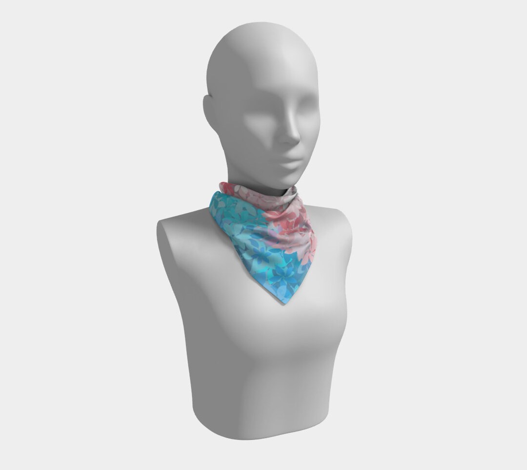 Abstract Floral Trans Pride Flag Scarf, Multiple Fabric Options - Etsy