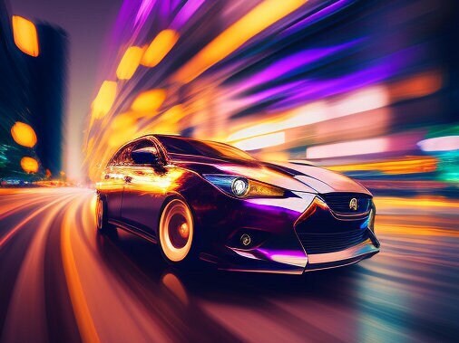 Fast Cars Vibrant City Lights Digital Posters - Etsy