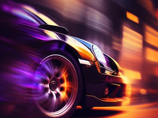 Fast Cars Vibrant City Lights Digital Posters - Etsy