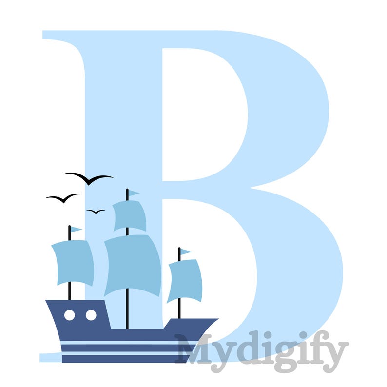 Cute Alphabet Clipart, Blue Alphabet PNG, Baby Milestone Clipart, Cute ...